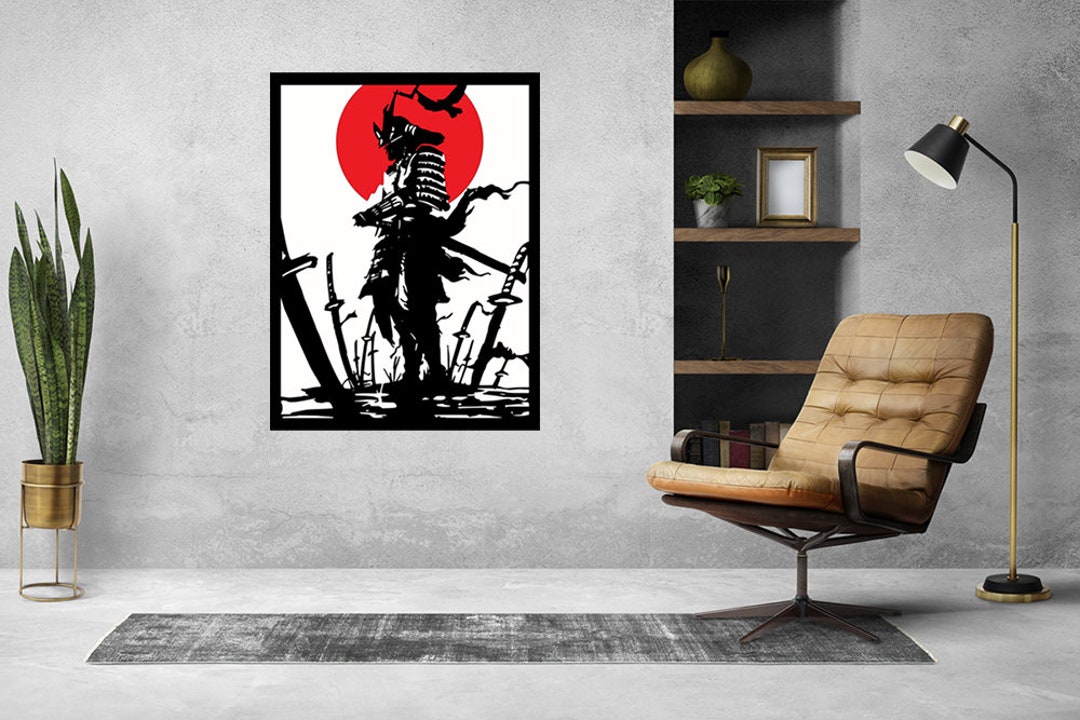 3 Layers Warrior Wall Design Laser Cut Files Instant Download (svg, Dxf ...