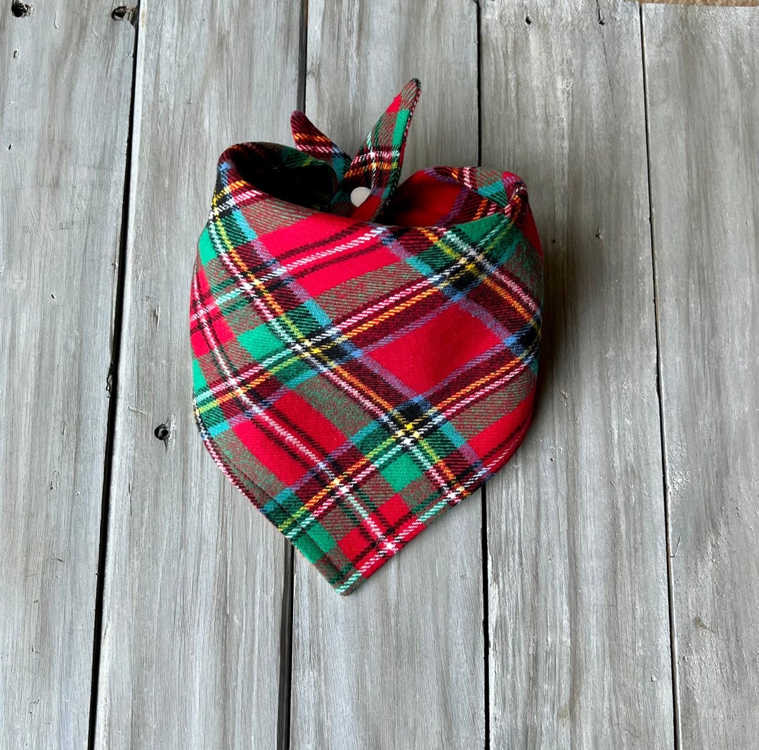 Snap on Merry & Bright Christmas Dog Bandana, Personalized Dog Bandana ...