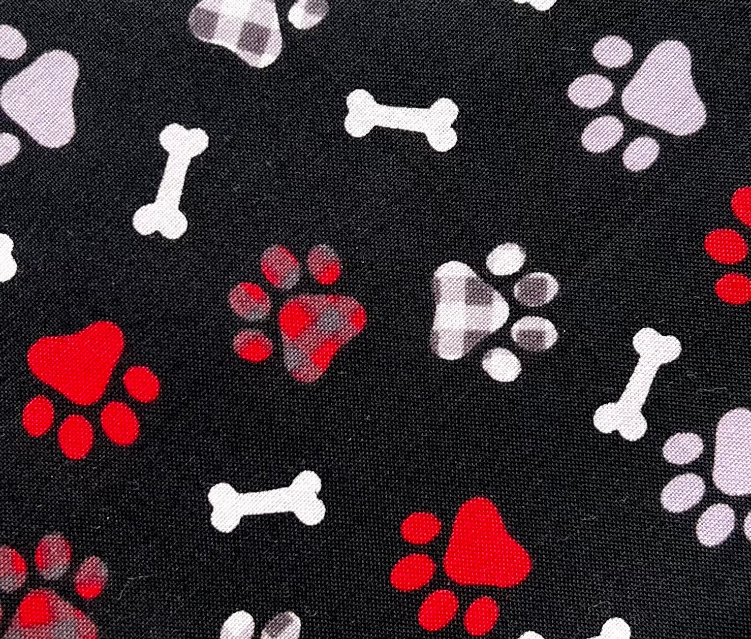 Snap on Christmas Paw & Bones Dog Bandana Personalized Dog - Etsy