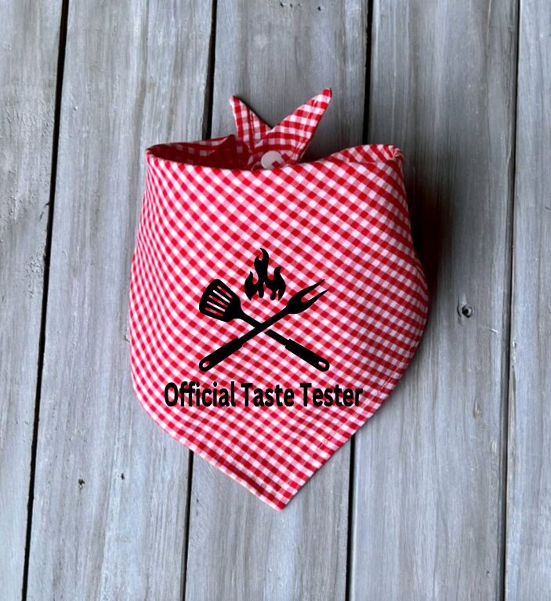 Snap on Official Taste Tester Barbecue Dog Bandana, Official Taste ...