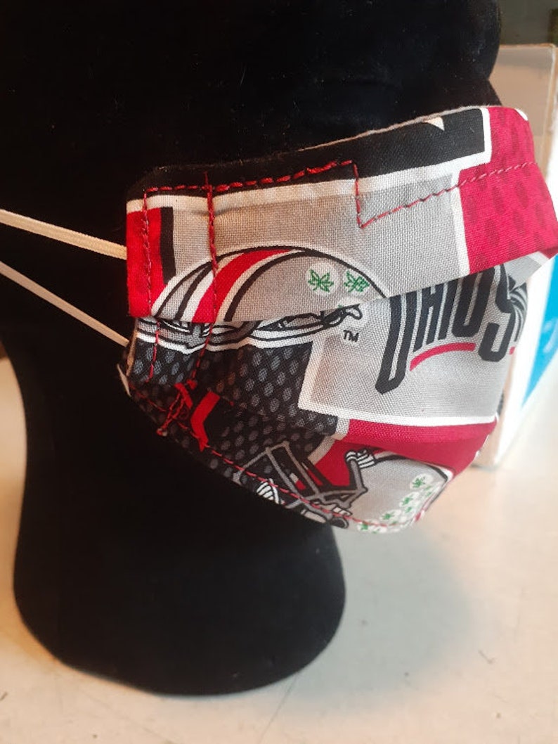 Ohio State 3-layer Face Masks Size kids/female/male/male Xl Sewn-in ...