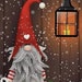 Paint by Numbers on Canvas 16" X 20" Holiday Gnome With Lantern With ...