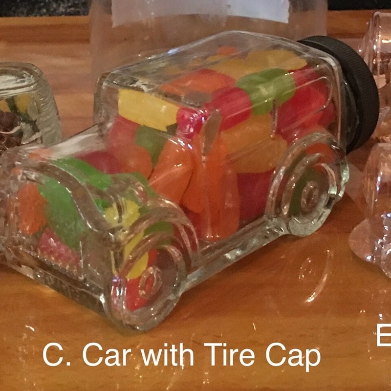 Antique Glass Candy Container - Etsy