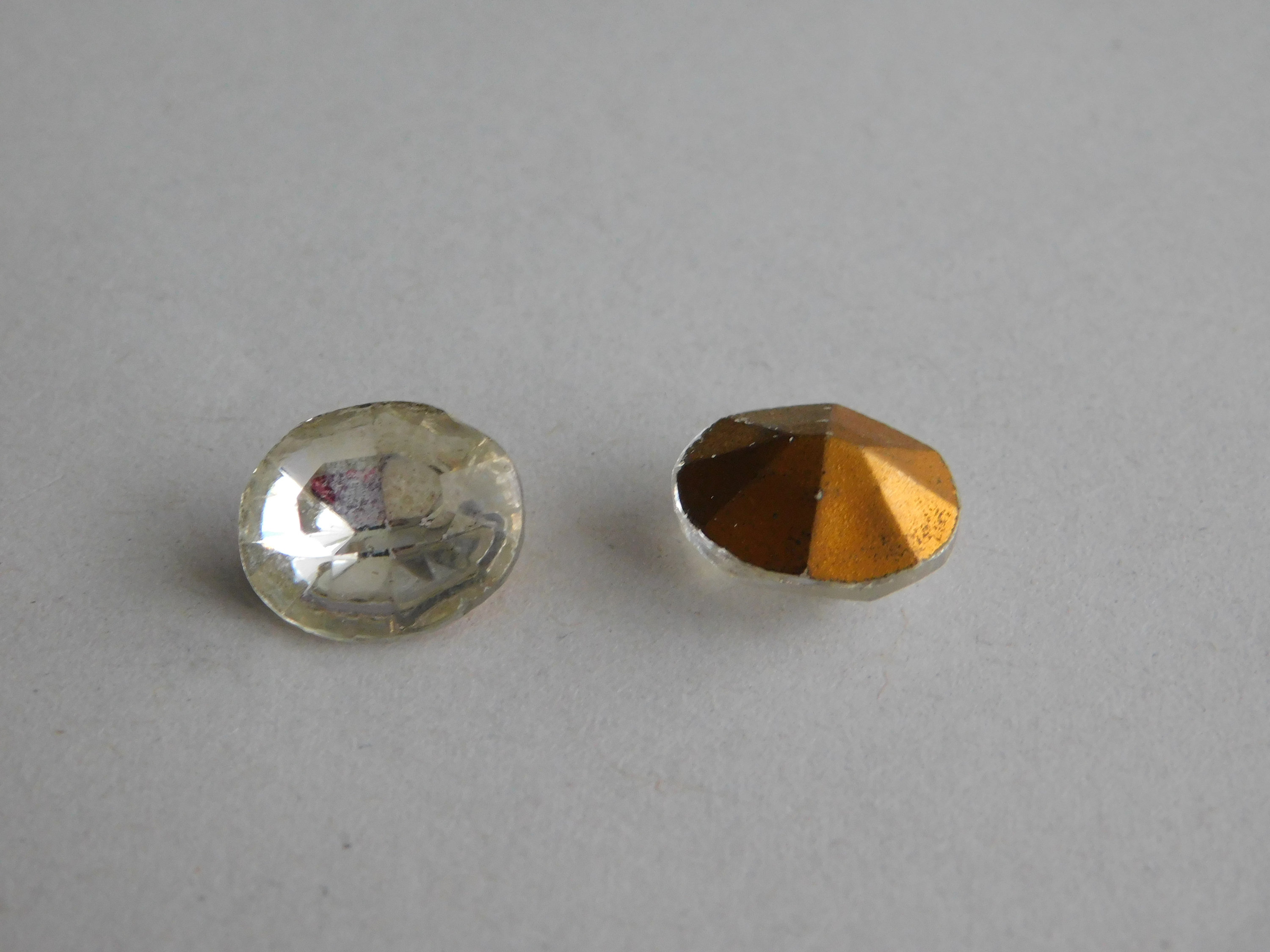 2 piedras preciosas piedras de vidrio transparentes laminadas - Etsy España