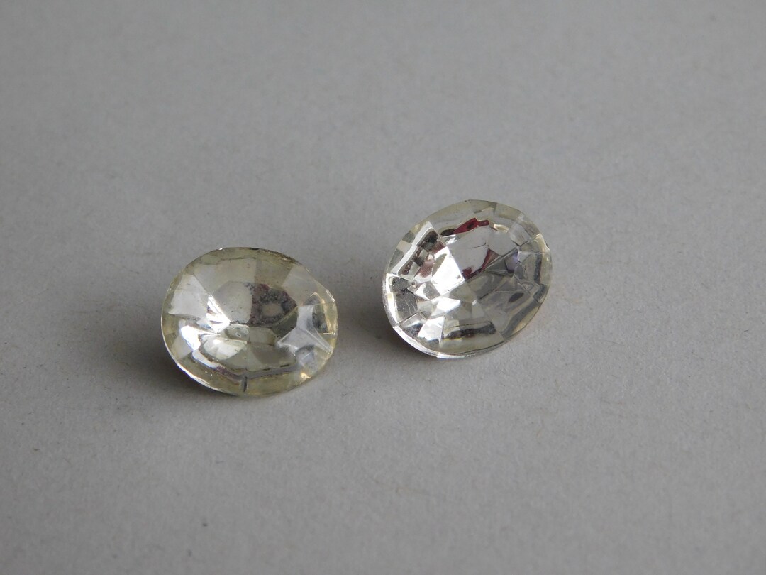 2 piedras preciosas piedras de vidrio transparentes laminadas - Etsy España