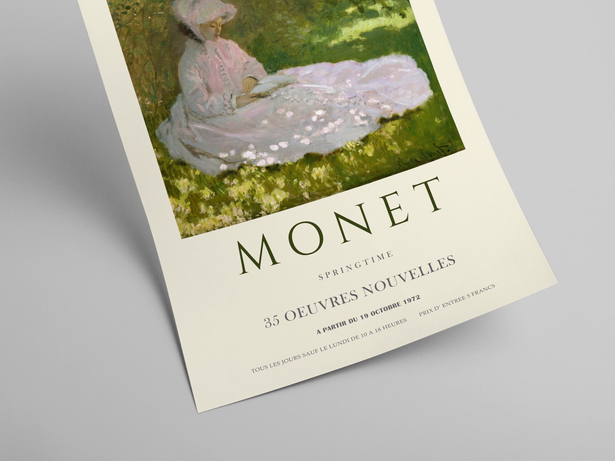 Claude Monet Poster Springtime Art Exhibition Poster Claude | Etsy