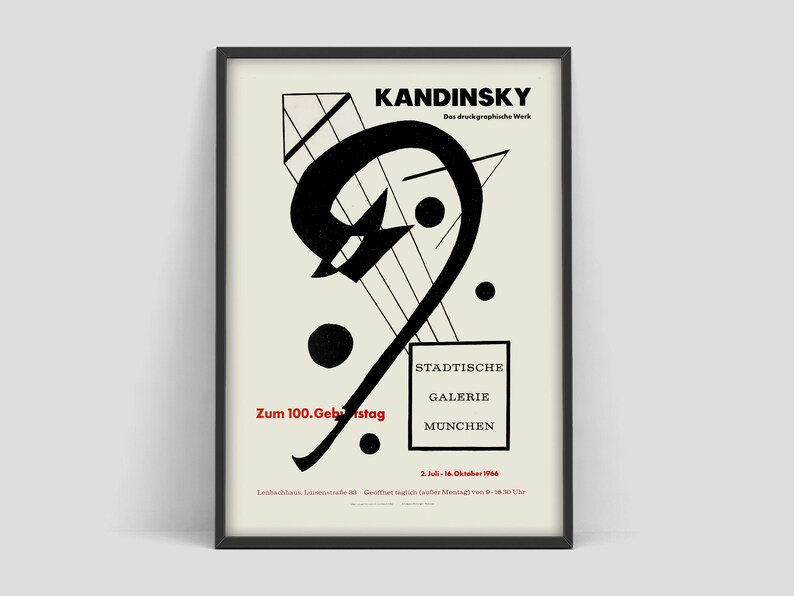 Wassily Kandinsky Poster Art Exhibition Poster Kandinsky | Etsy