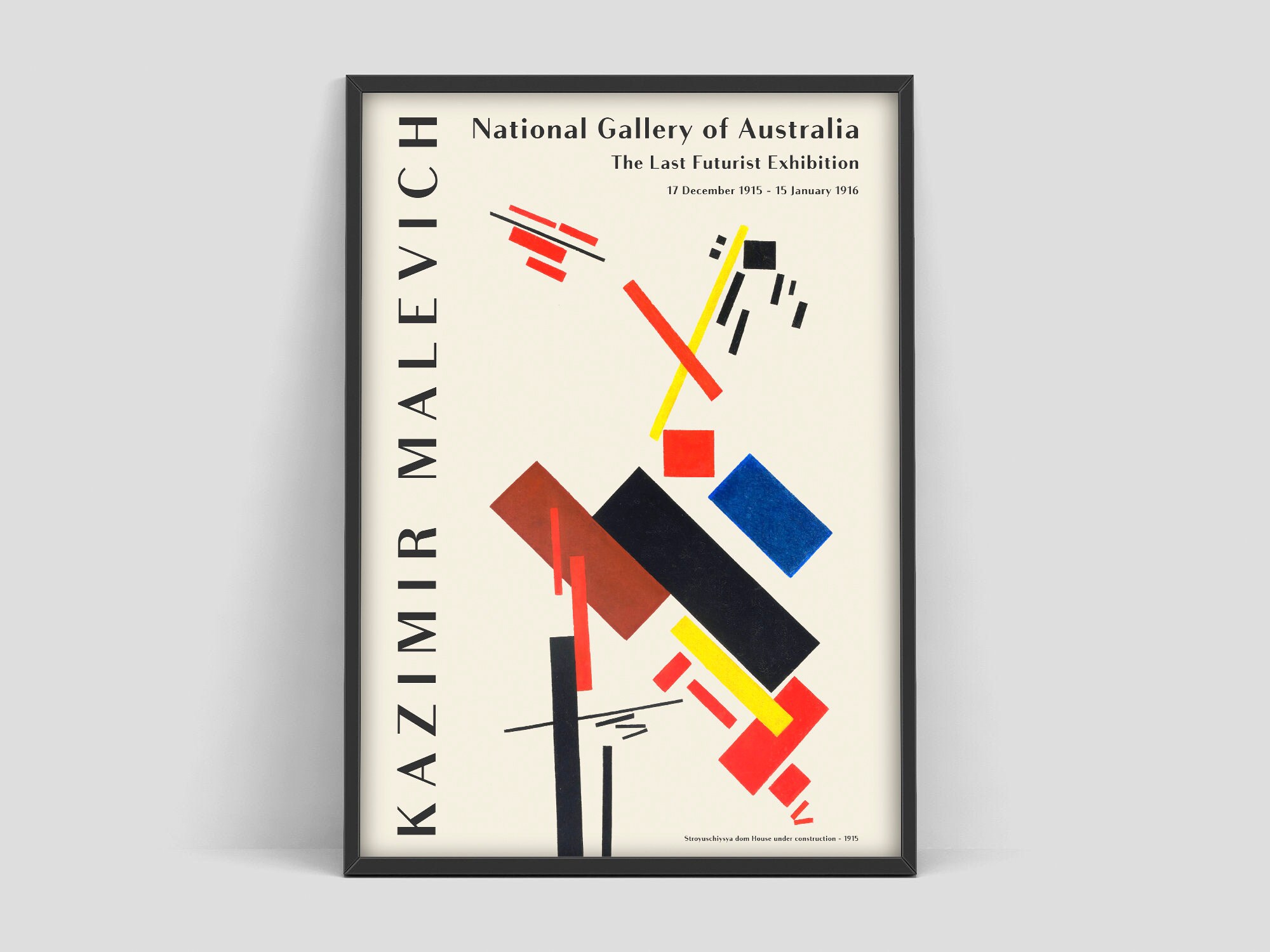 Kazimir Malevich poster Last futurist exhibition Kazimir - Etsy Nederland