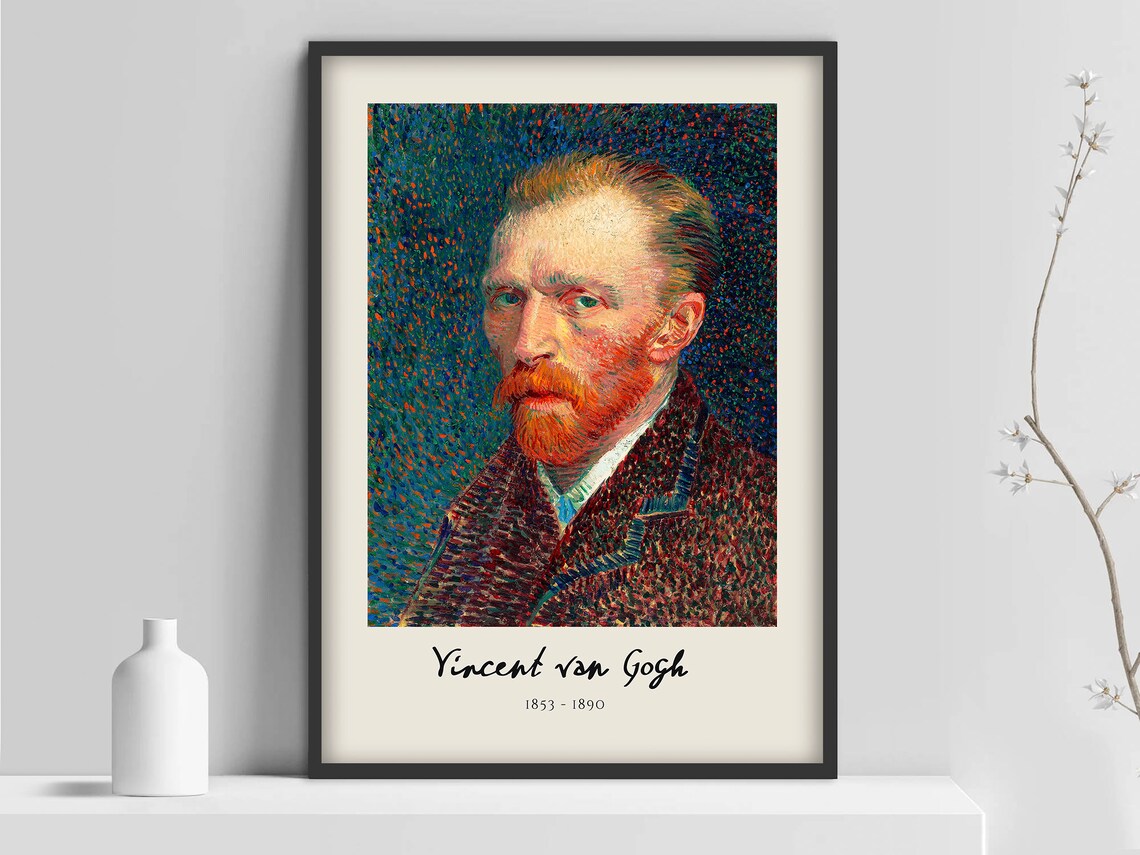 Van Gogh Self Portrait Poster Van Gogh Print Van Gogh | Etsy