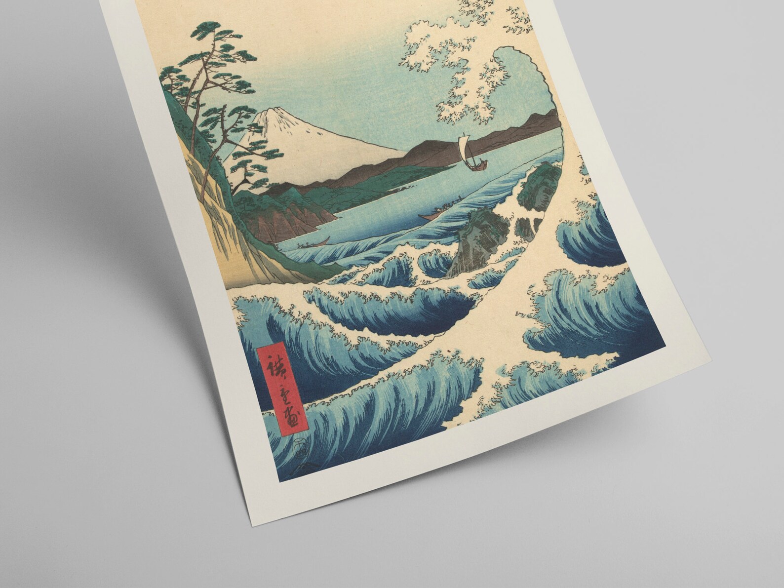 Woodblock Poster, Wood Block Japanese Art Poster, Japan Wave Poster ...