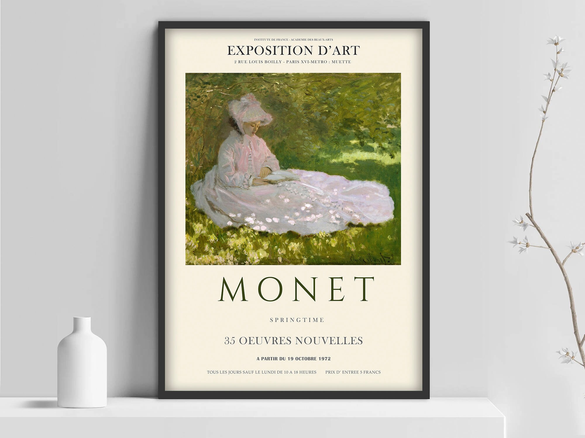 Claude Monet Poster Springtime Art Exhibition Poster Claude | Etsy