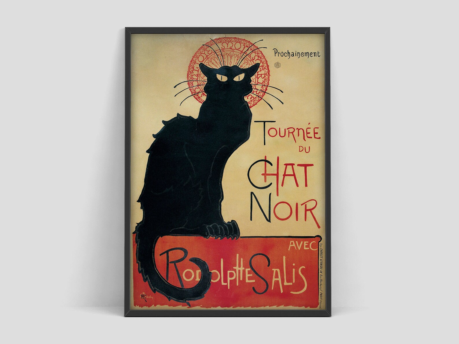 Le Chat Noir Poster Rodolphe Salis Print Black Cat Print - Etsy