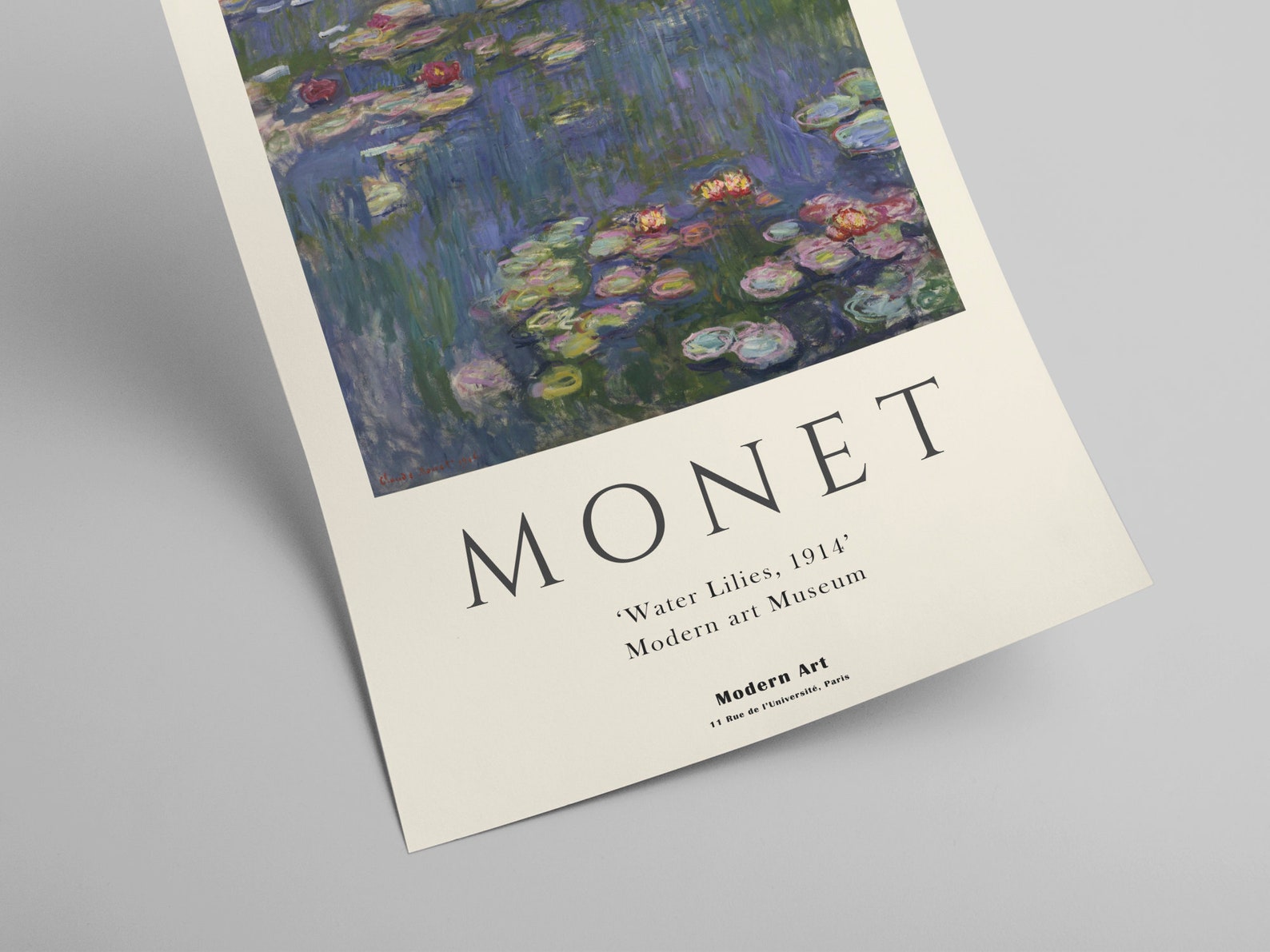 Claude Monet Poster Monet Water Lilies Museum of Modern Art - Etsy UK