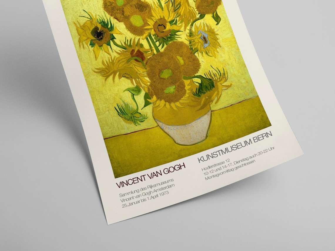 Van Gogh Sunflower Poster Van Gogh Print Van Gogh Poster - Etsy