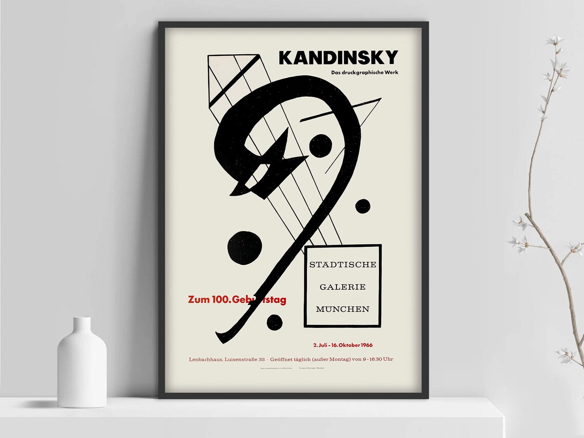 Wassily Kandinsky Poster Art Exhibition Poster Kandinsky | Etsy