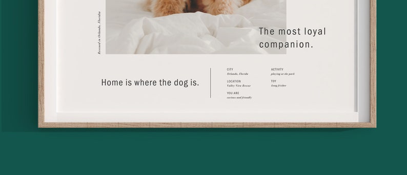 CUSTOM Pet Dog Stat Poster Sign DIGITAL DOWNLOAD - Etsy
