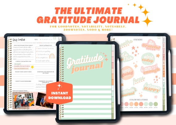 Digital Gratitude Journal/daily Journal/mindfulness - Etsy