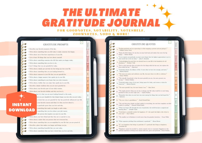 Digital Gratitude Journal/daily Journal/mindfulness - Etsy
