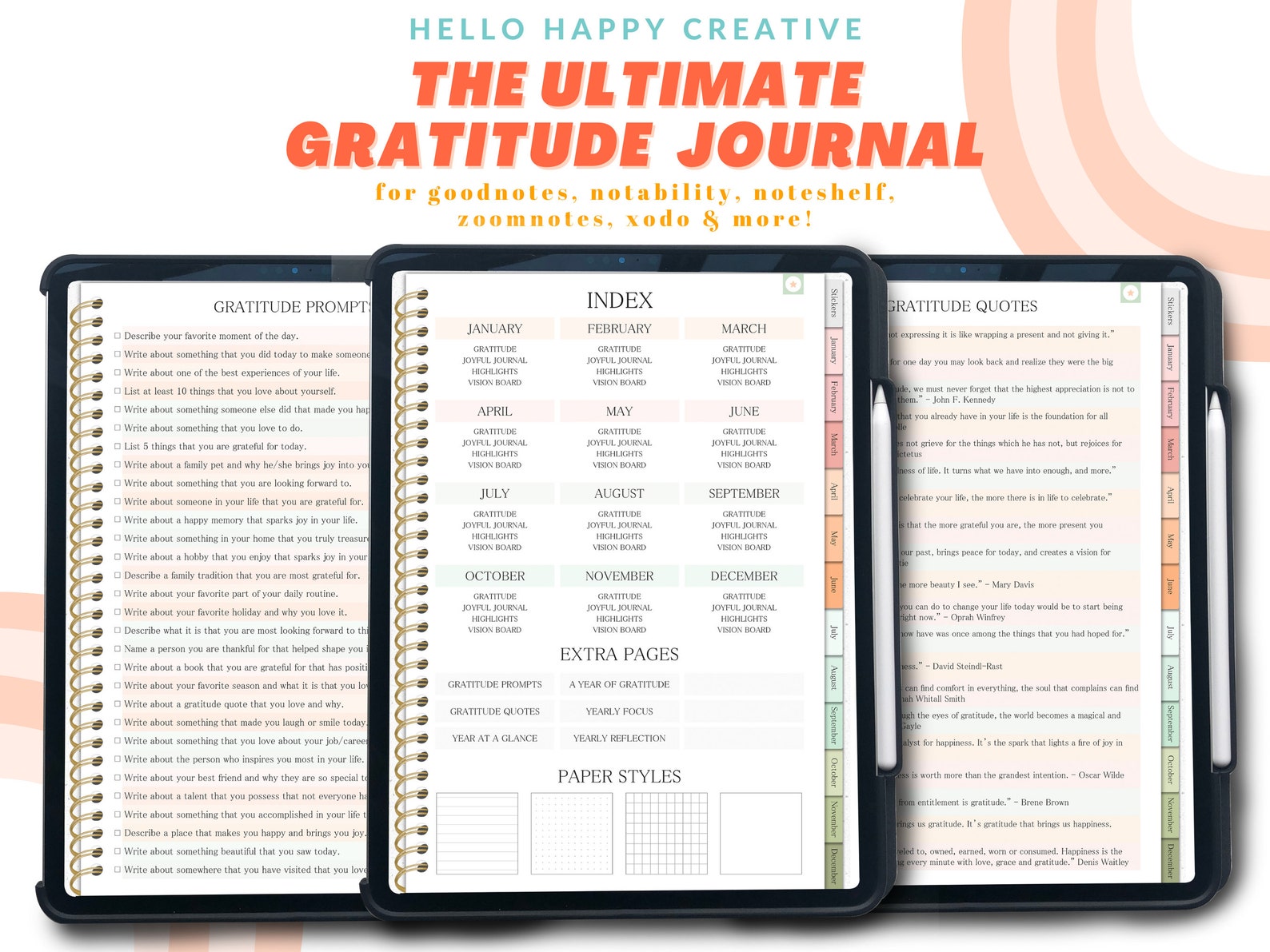 Digital Gratitude Journal/daily Journal/mindfulness - Etsy