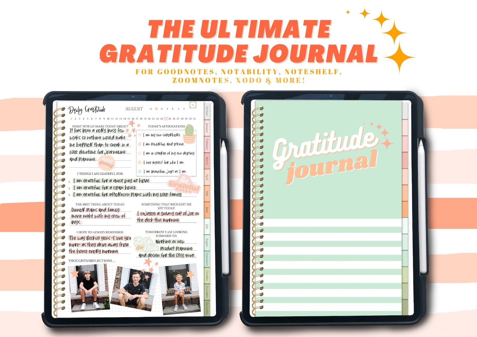 Digital Gratitude Journal/daily Journal/mindfulness - Etsy