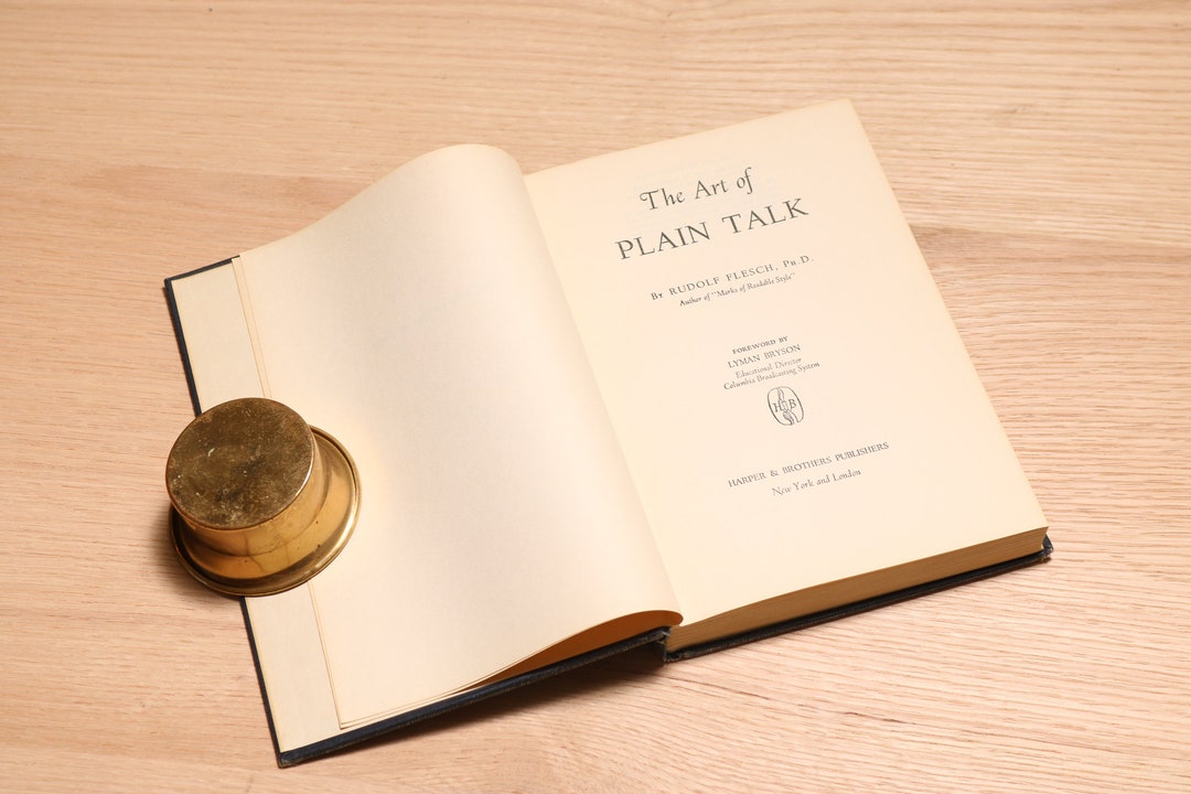 The Art of Plain Talk by Rudolph Flesch, Ph. D. - 1946 - Etsy