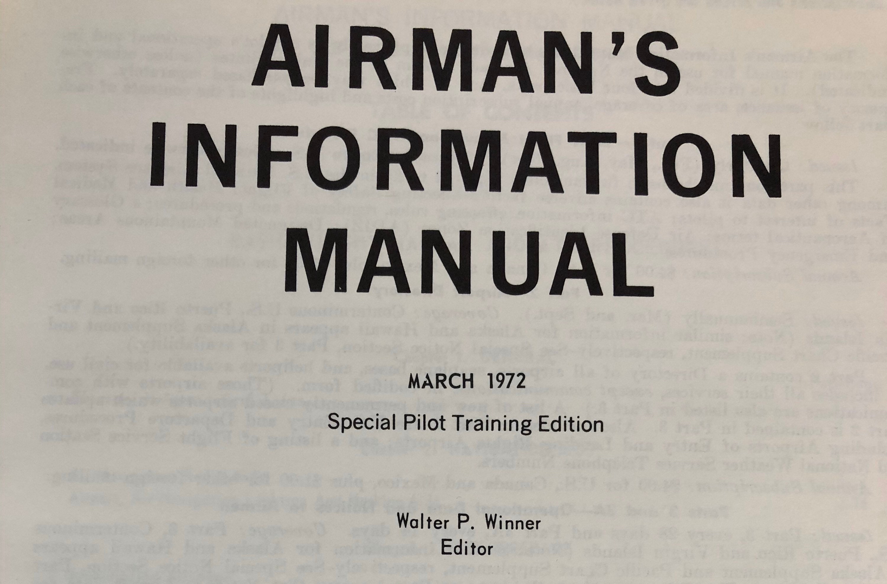 Airmans Information Manual : Special Pilot Training Edition - Etsy