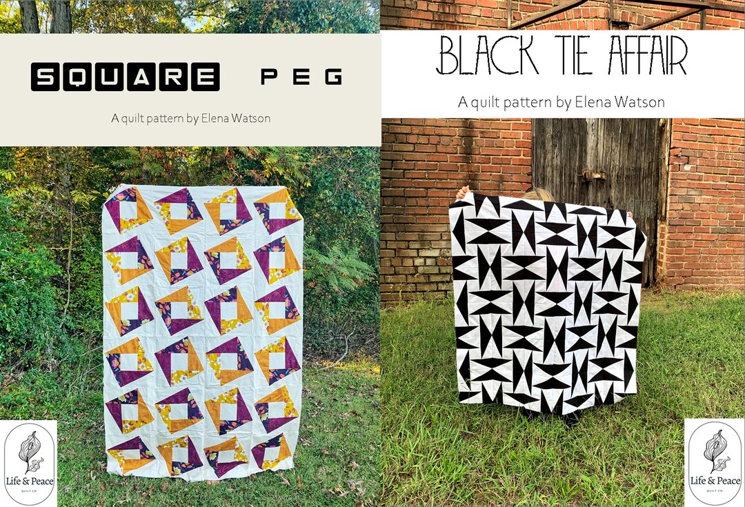 Square Peg & Black Tie Affair Quilt Patterns - Etsy