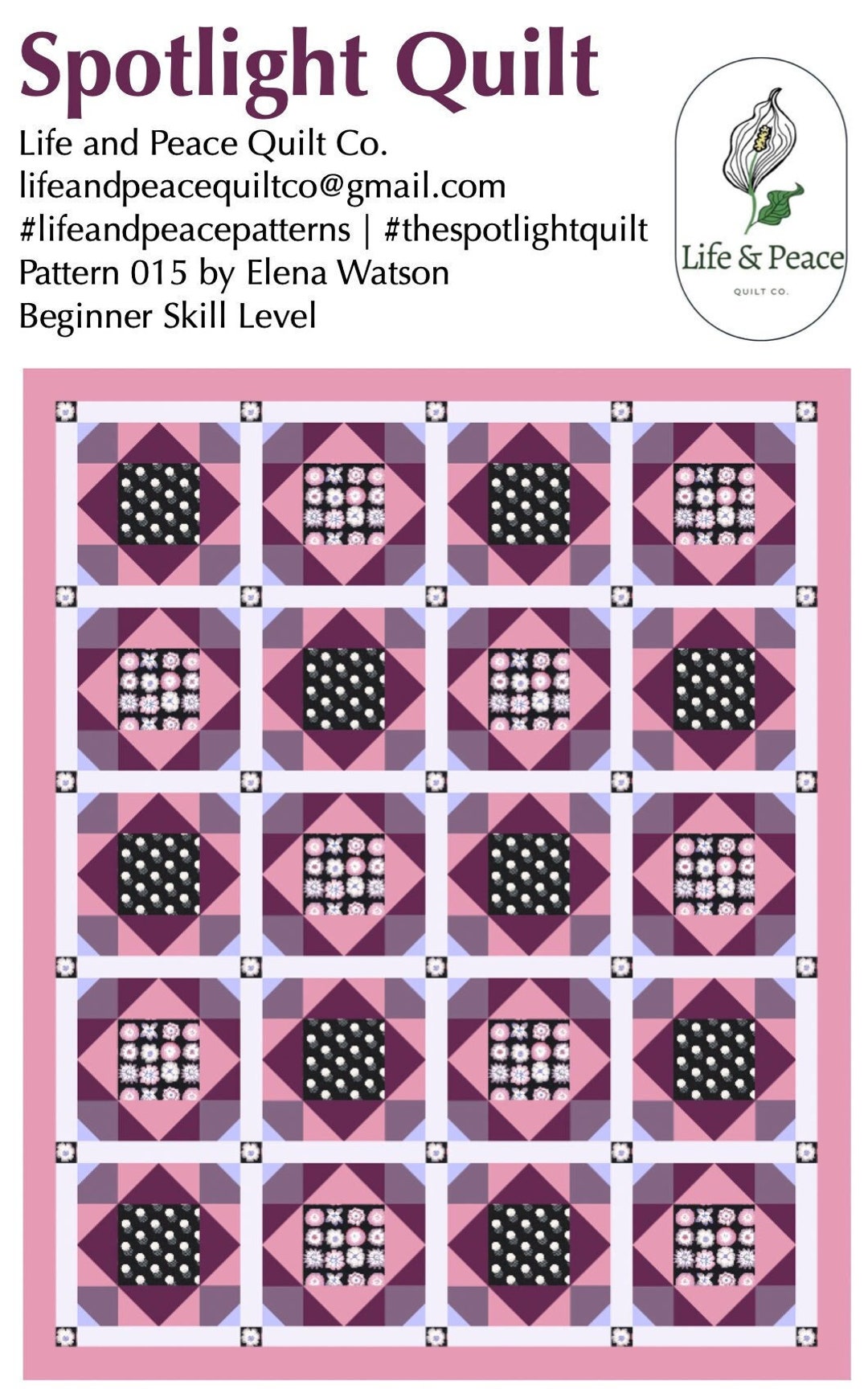 Spotlight Quilt Pattern - Etsy