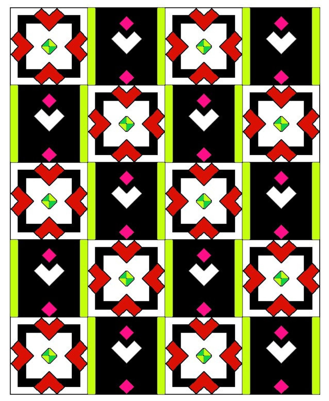 Heart Deco Quilt Pattern - Etsy