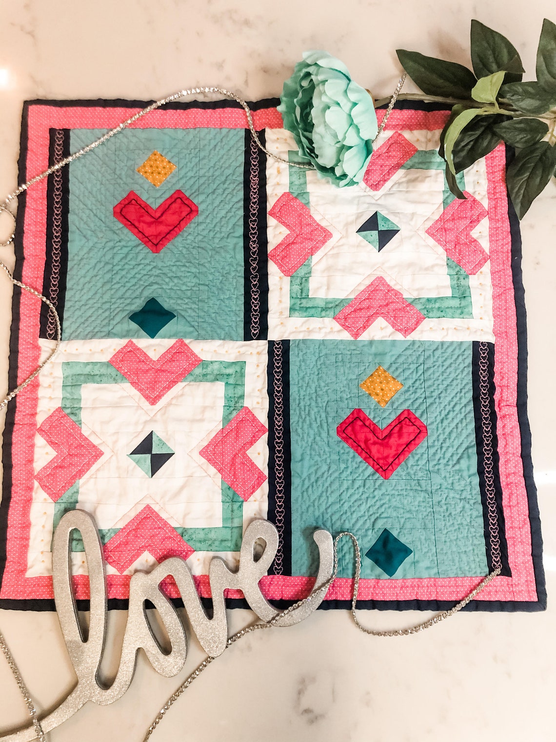 Heart Deco Quilt Pattern - Etsy