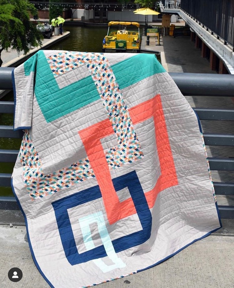 Modern Interlock Quilt Pattern - Etsy