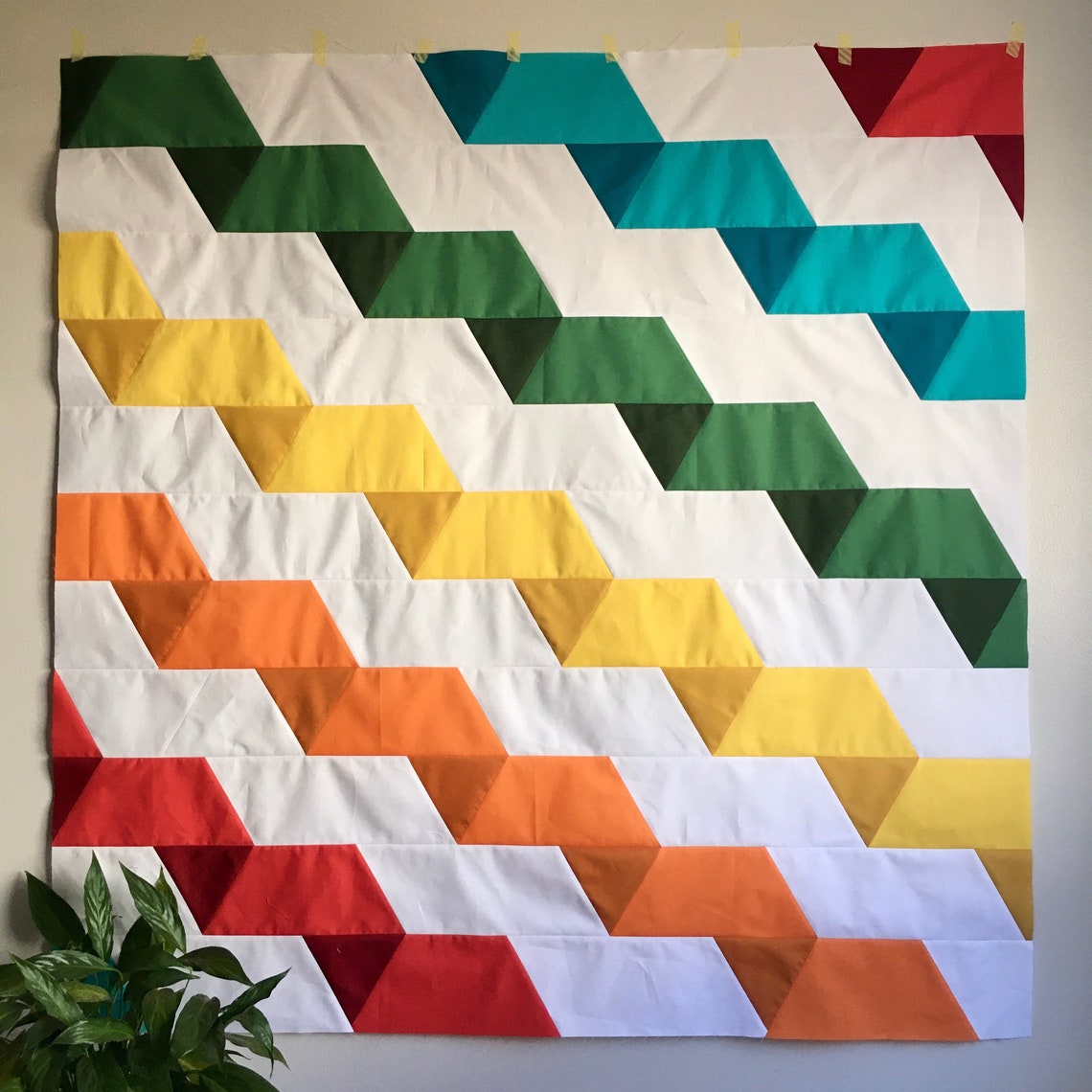 Falling Ribbon Quilt Pattern | Etsy