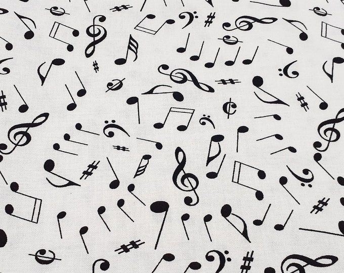Music Fabric Musical Notes Yellow by Themadcraftduckie Music Treble ...