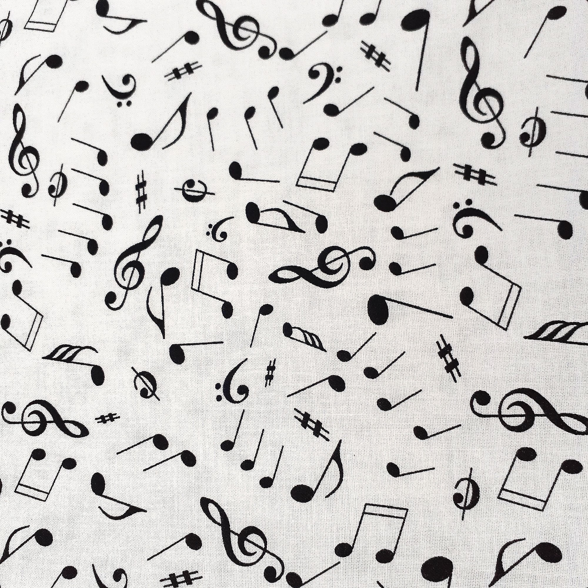 Musical Notes 100% Cotton Fat Quarter Fabric. All Orders Ship ...