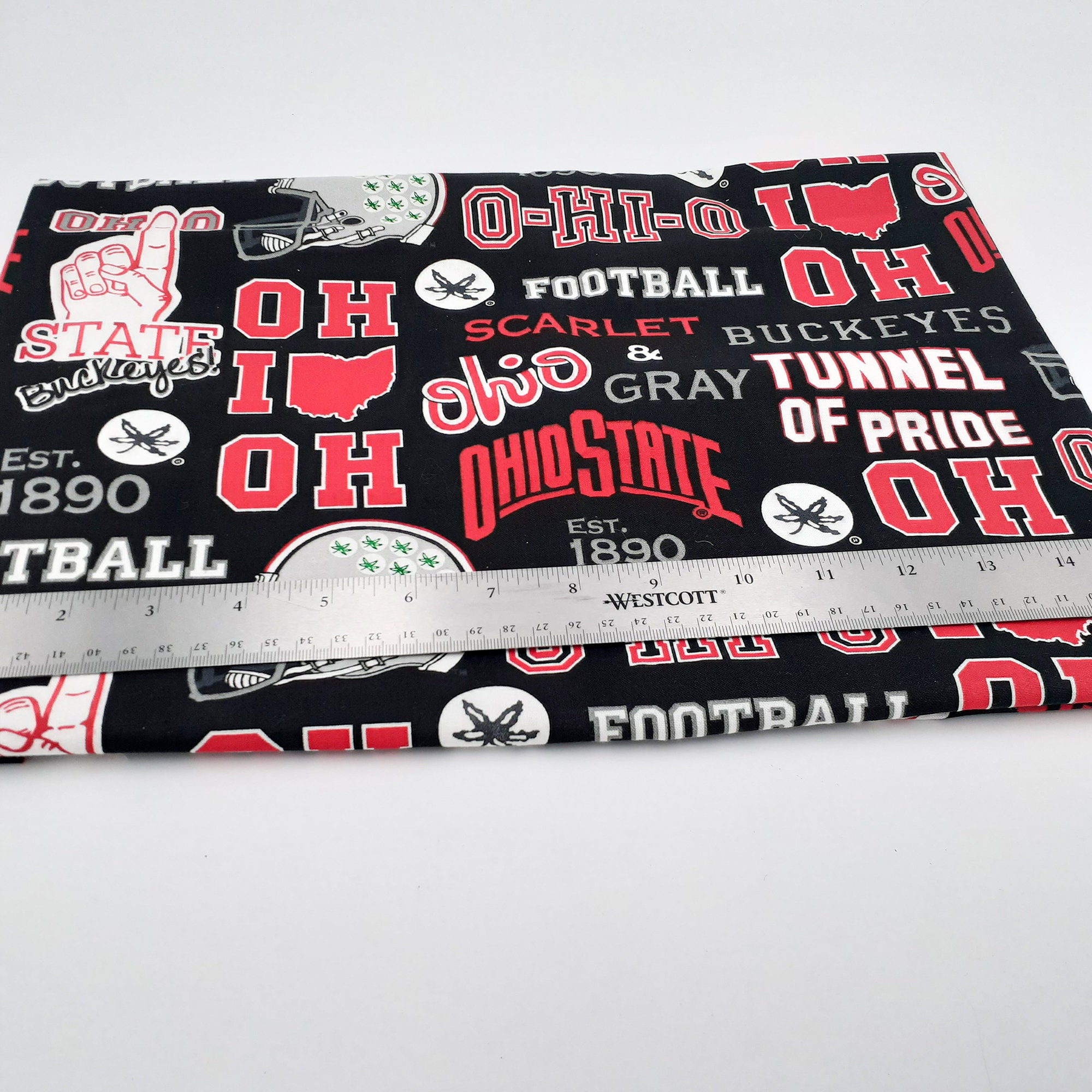 OSU Tone on Tone Ohio Cotton Buckeye Patches Fabric OSU - Etsy