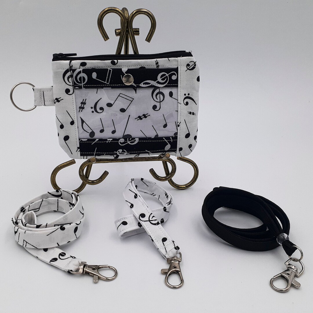 Musical Notes ID Badge Holder ID Badge Holder With Three - Etsy