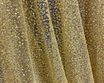 Gold Glitter Mesh Fabric - Etsy