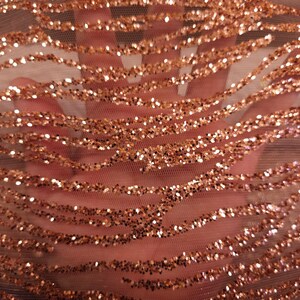 Rose Gold Glitter Mesh Fabric With Glitter Edge 60” - Etsy