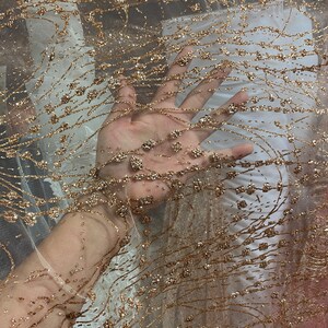 Rose Gold Glitter Mesh Fabric With Glitter Edge 60” - Etsy