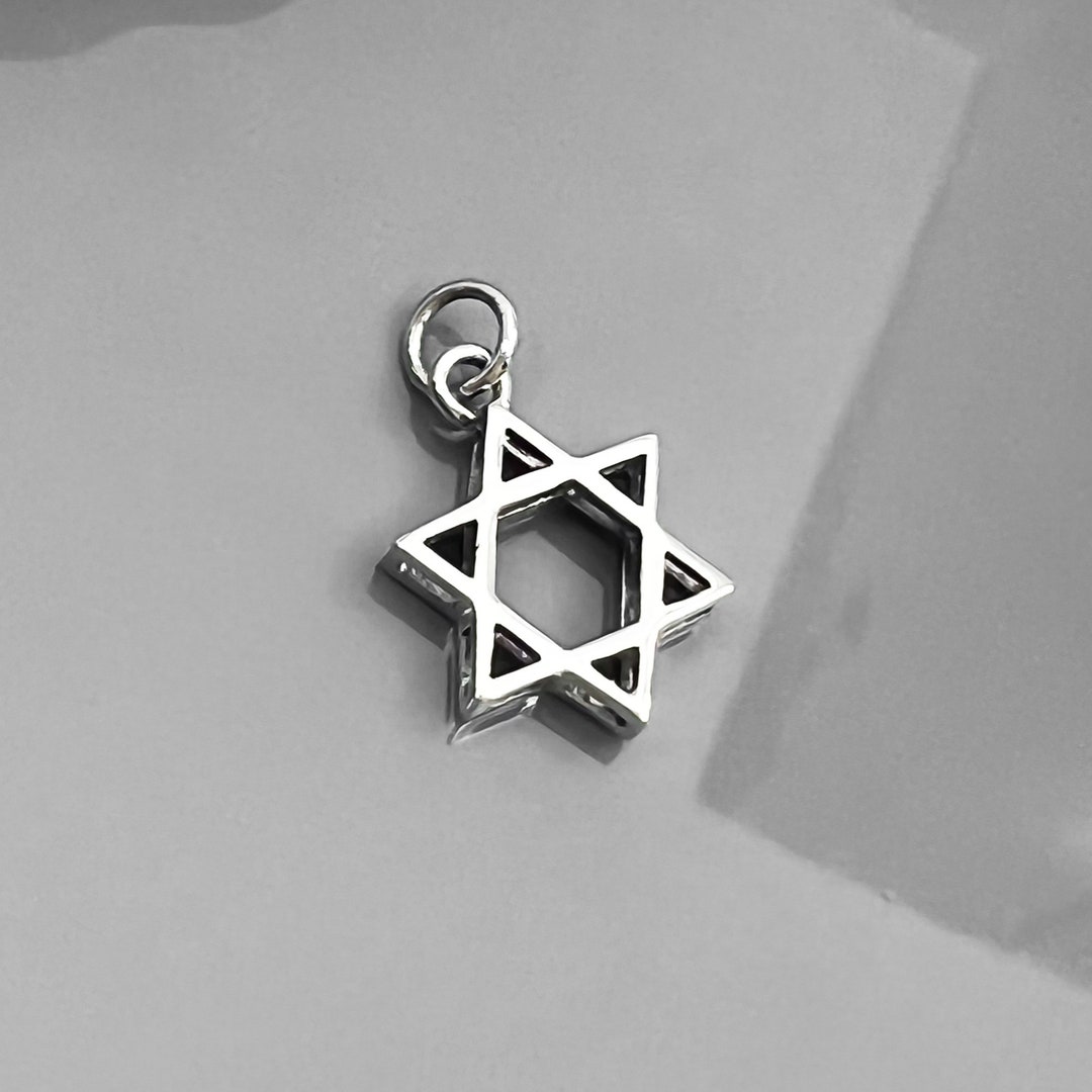 Small Sterling Silver Star of David Pendant, 13mm - Etsy