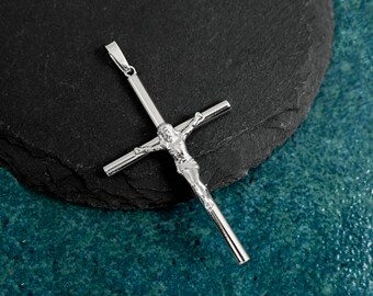 Mens Large Sterling Silver Cross Pendant Only - Etsy