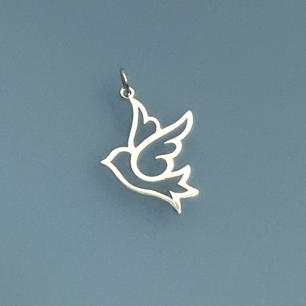 Silver Dove Pendant - Etsy