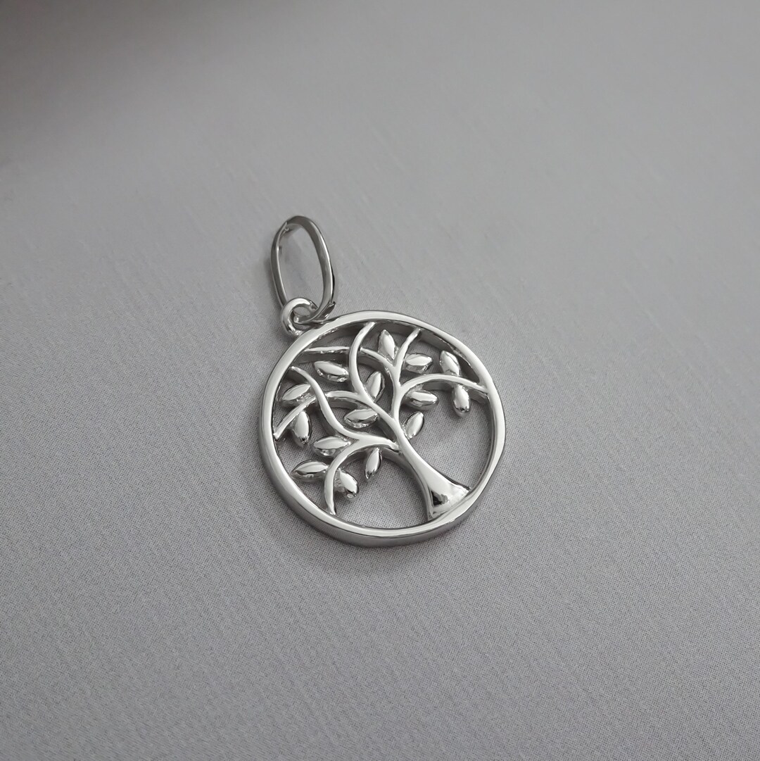 Sterling Silver Tree of Life Pendant 17mm - Etsy
