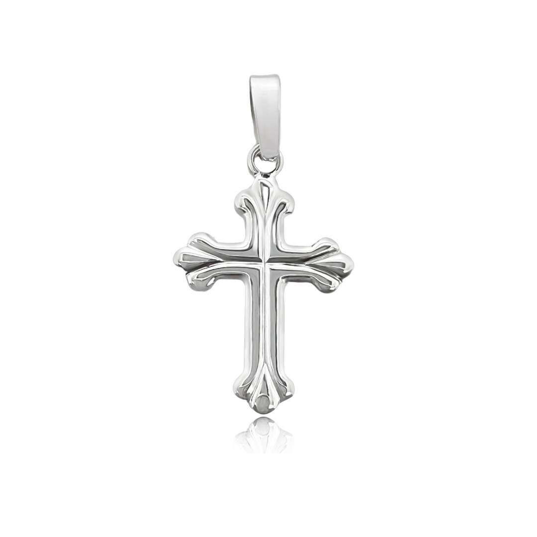 Sterling Silver Plain Cross Pendant, 22mm - Etsy