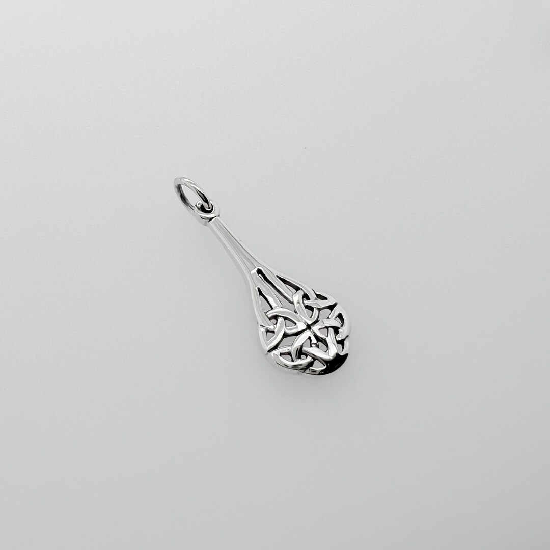 Sterling Silver Celtic Knot Drop Pendant, 24mm and Optional Sterling ...