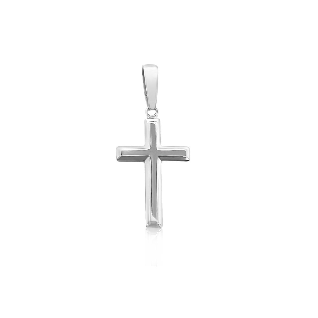 Sterling Silver Plain Cross Pendant, 23mm - Etsy