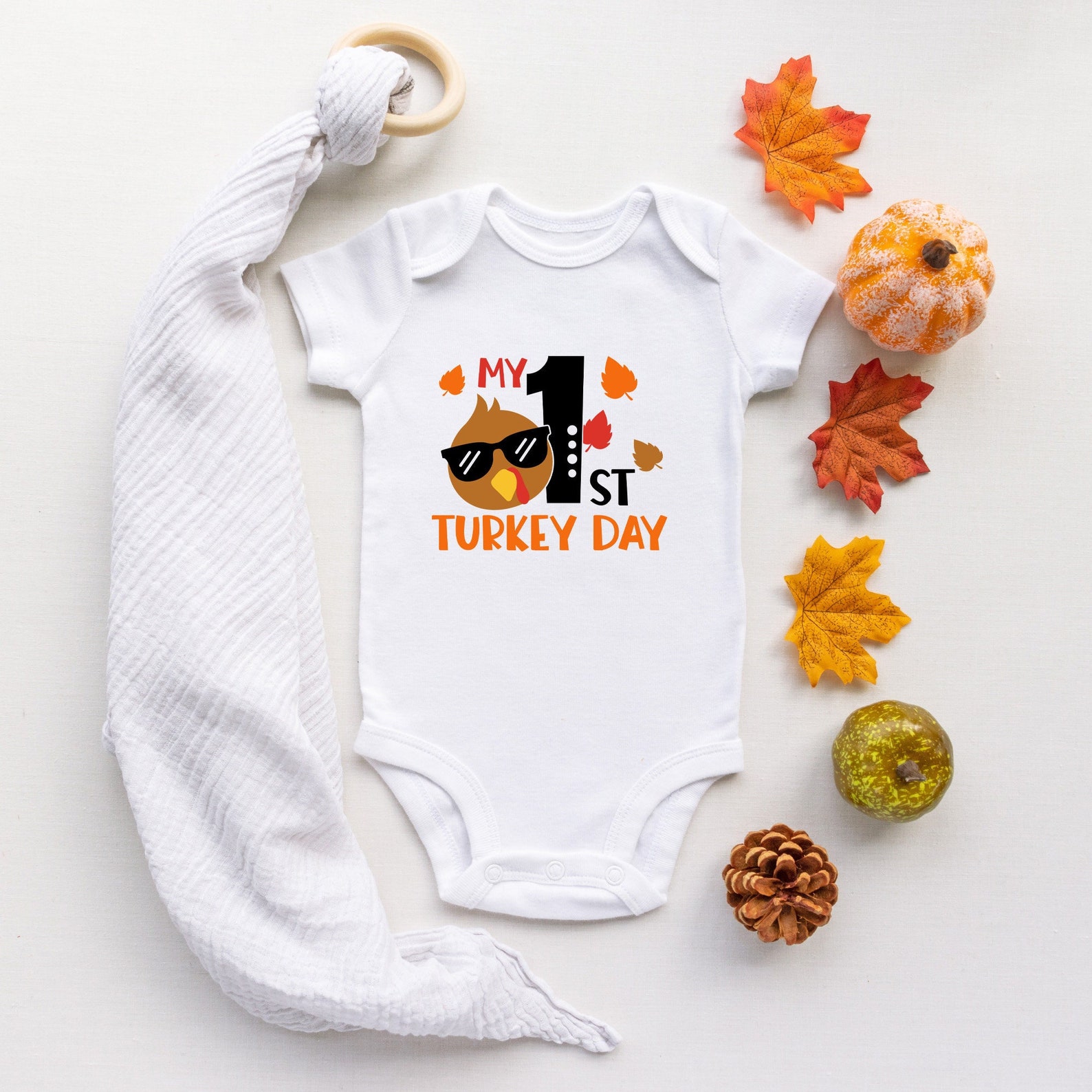 Baby's First Thanksgiving, Baby Girl Thanksgiving Outfit, Thanksgiving ...