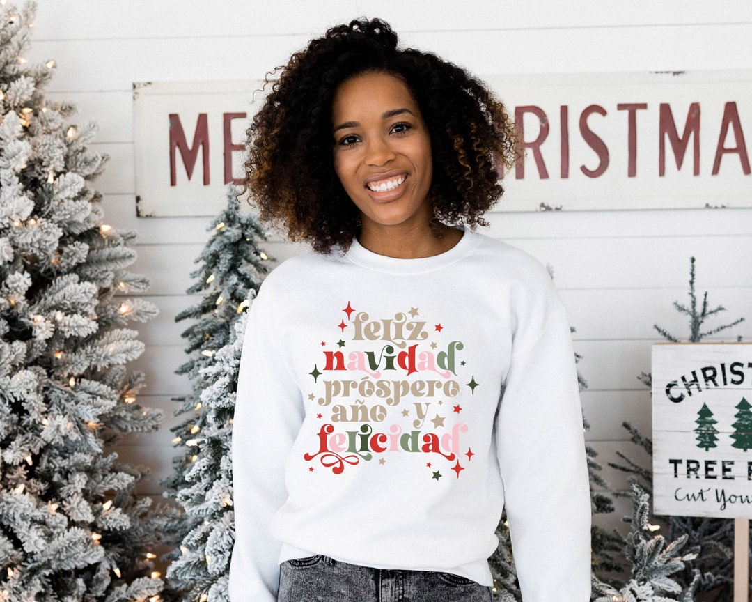 Feliz Navidad Sweater, Spanish Christmas Sweatshirt, Feliz Navidad ...