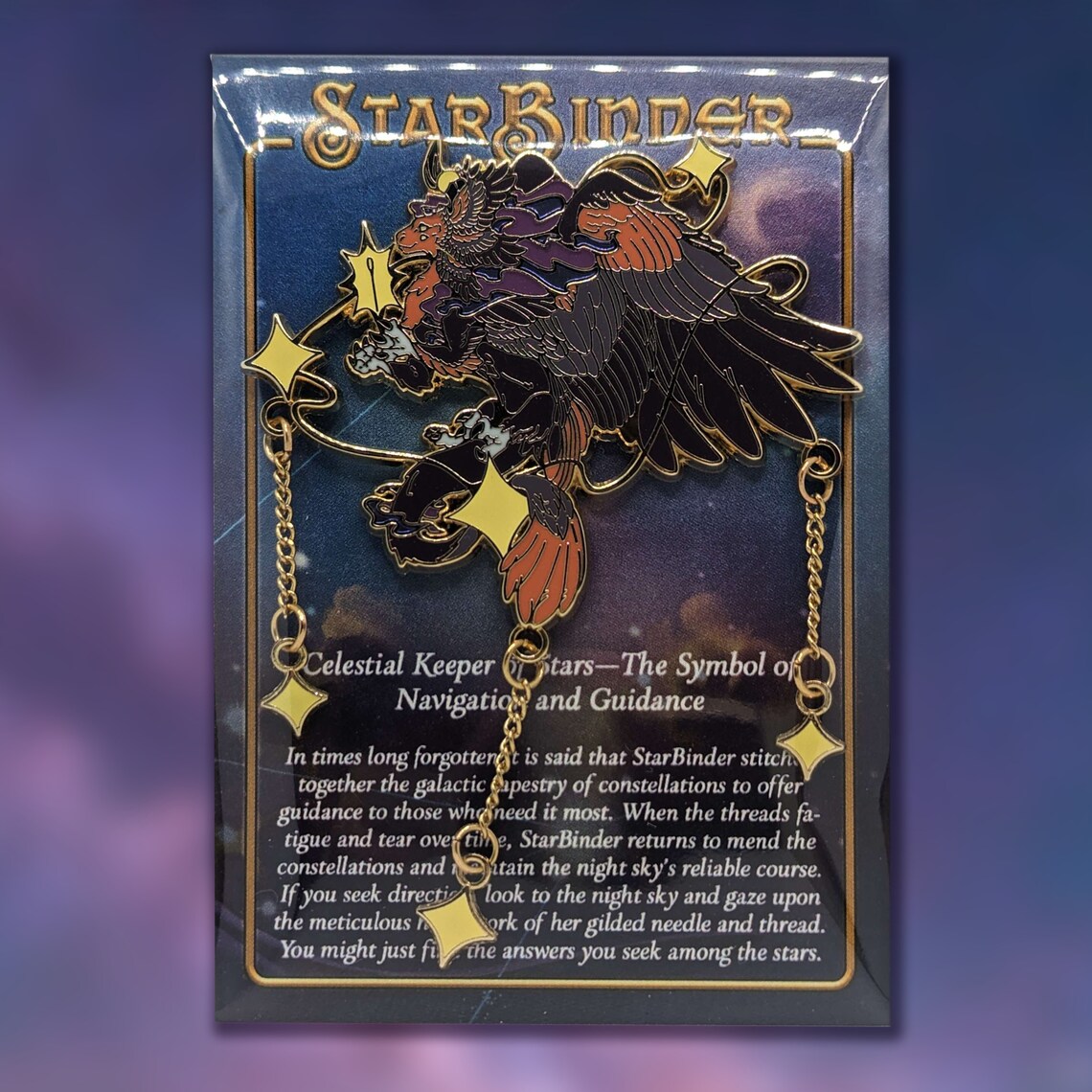 Celestial Dragon Enamel Pin: Starbinder, Glow-in-the-dark Fantasy Pin ...
