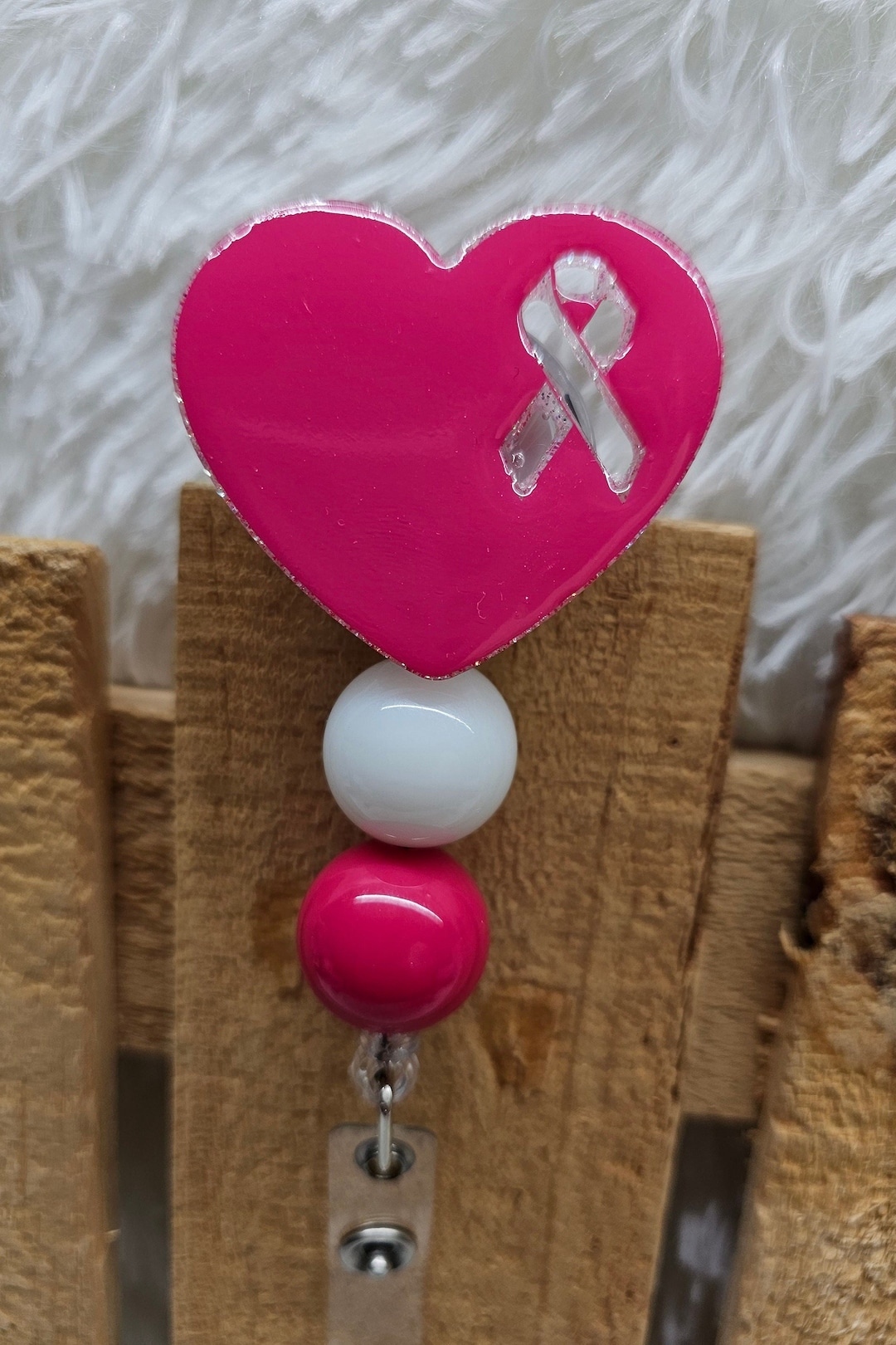 Breast Cancer Awareness Badge Pull Reel Nurse Badge Reel - Etsy